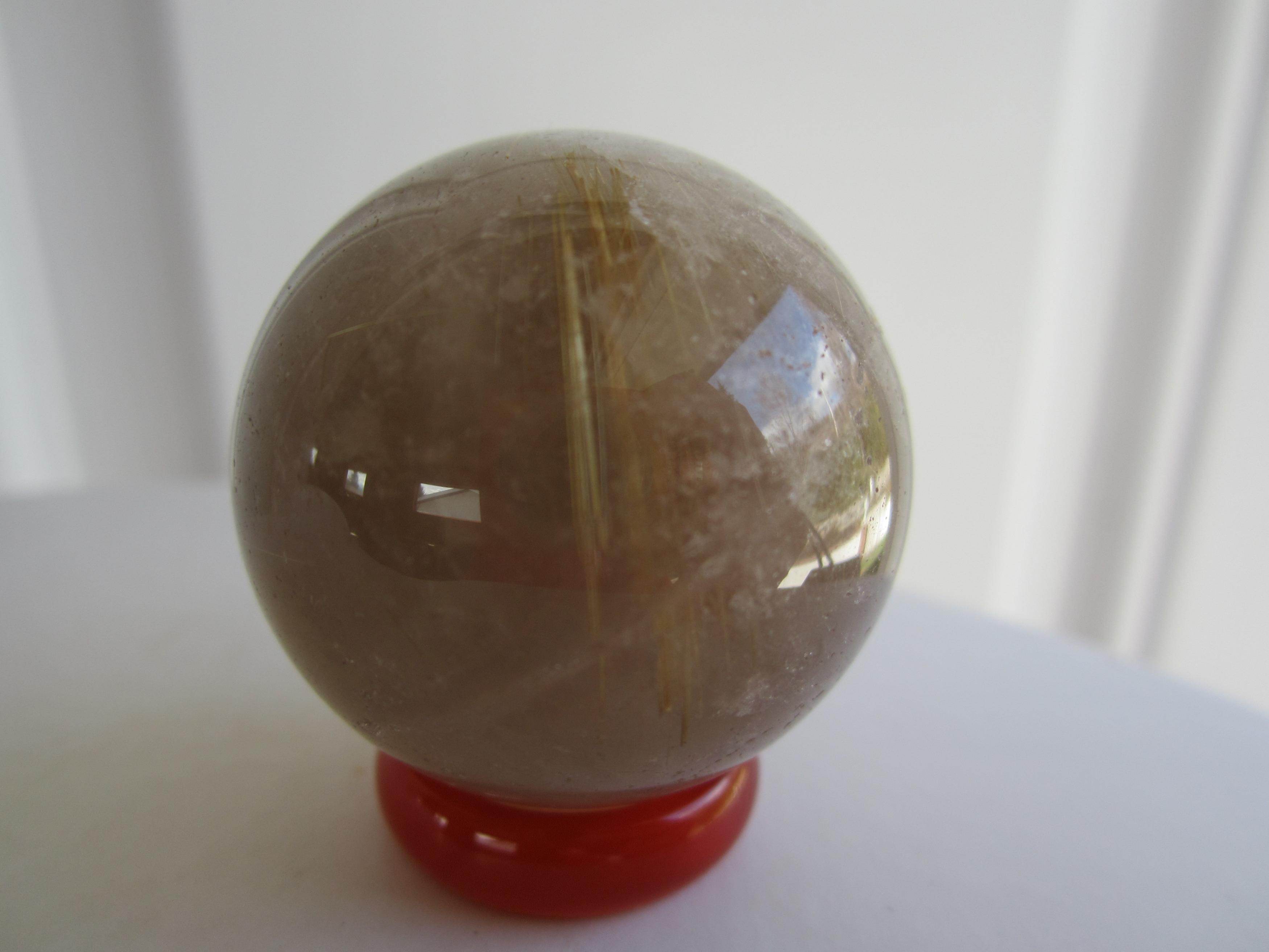 Rutilated Quartz Crystal Sphere on Luulla